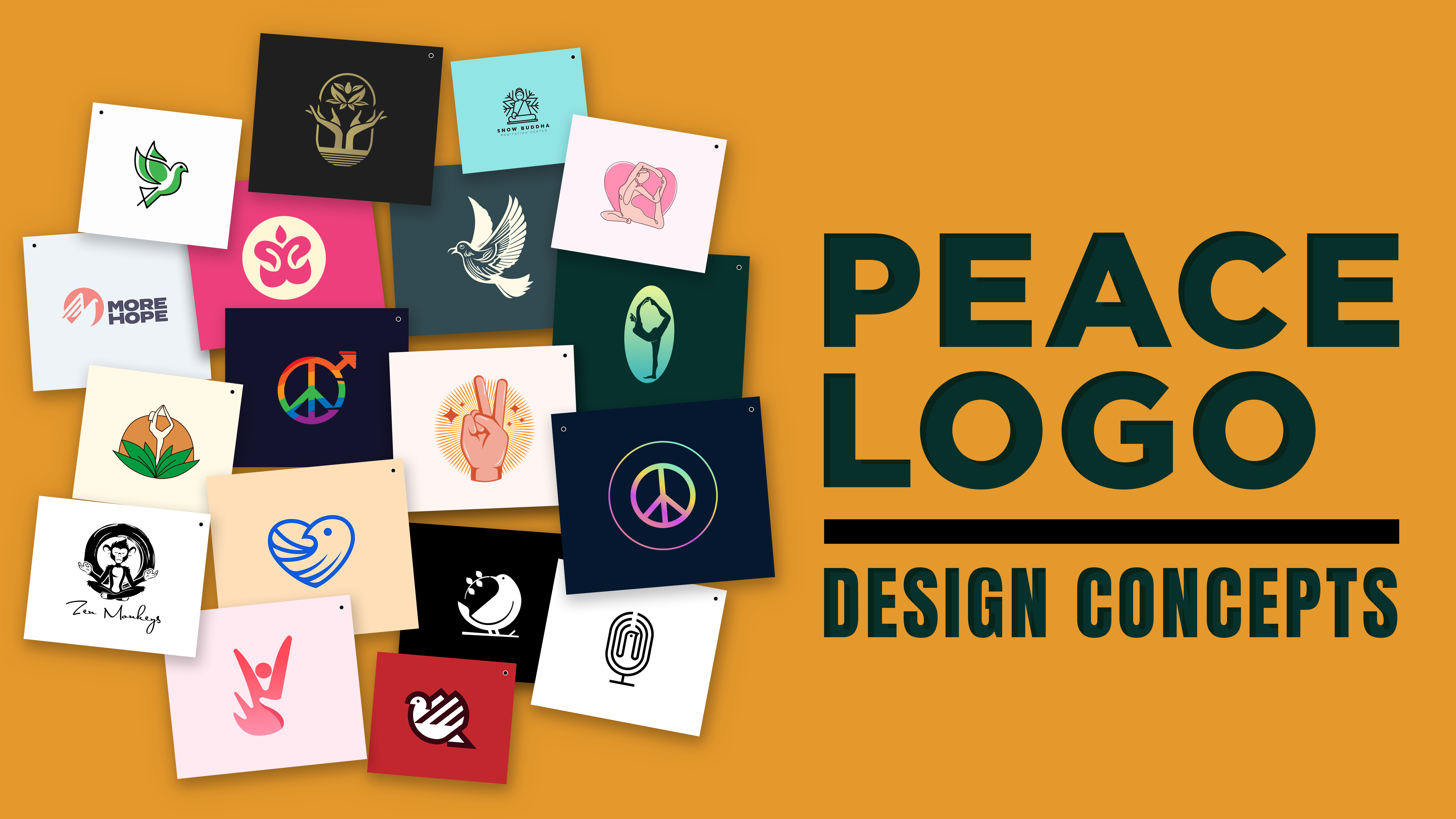 50 Peace Logos for a Soothing Brand Identity